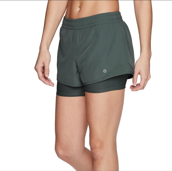 RBX | Shorts | Nwt Rbx 2 Layer Workout Athletic Running Gym Gray Black ...
